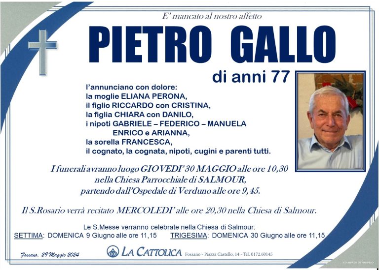 Necrologi – Onoranze funebri La Cattolica – Fossano – Cuneo