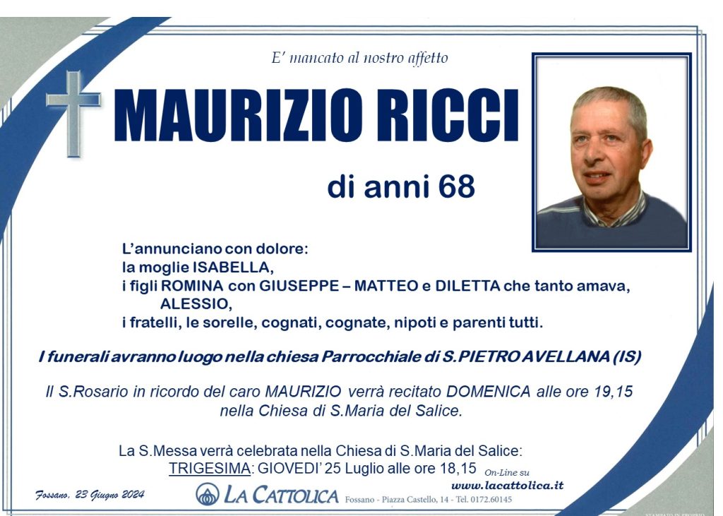 Necrologi – Onoranze funebri La Cattolica – Fossano – Cuneo