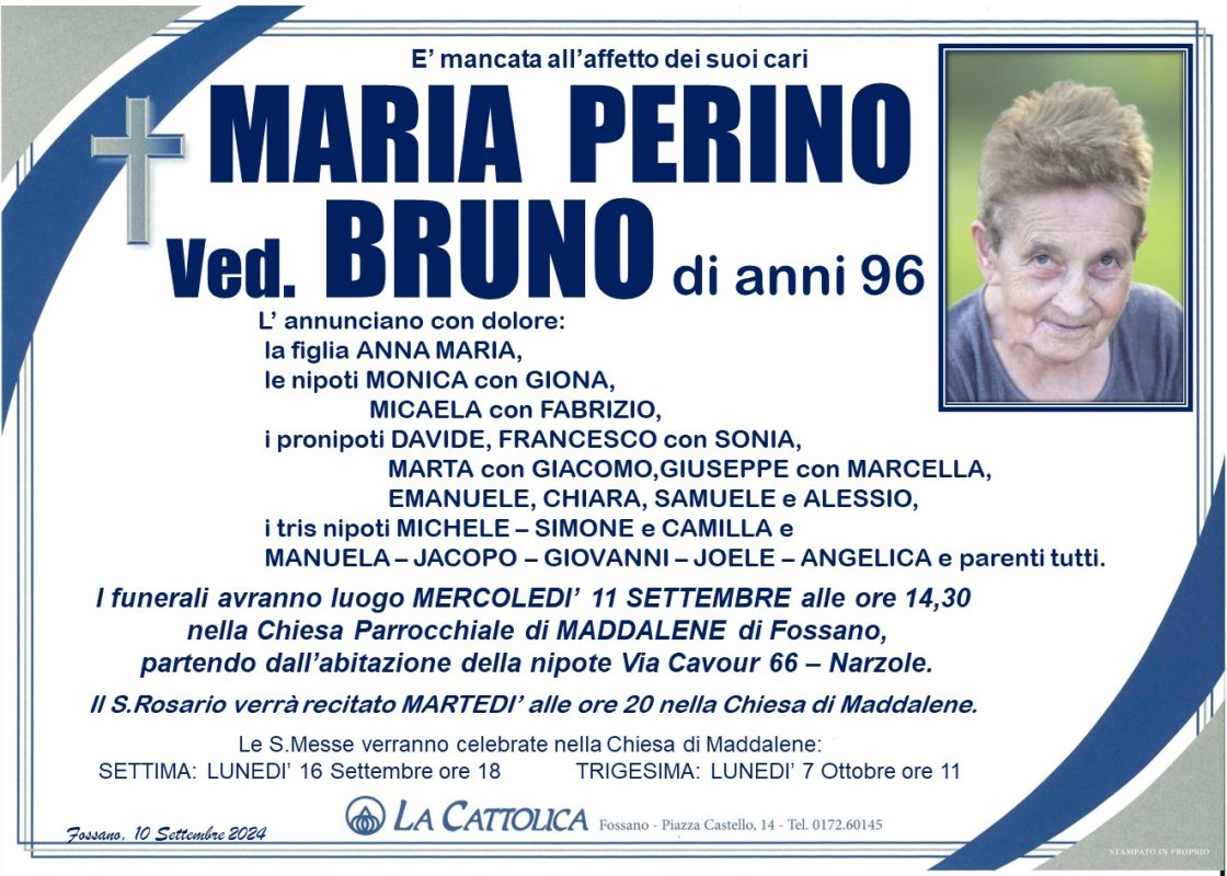 Necrologi – Onoranze funebri La Cattolica – Fossano – Cuneo