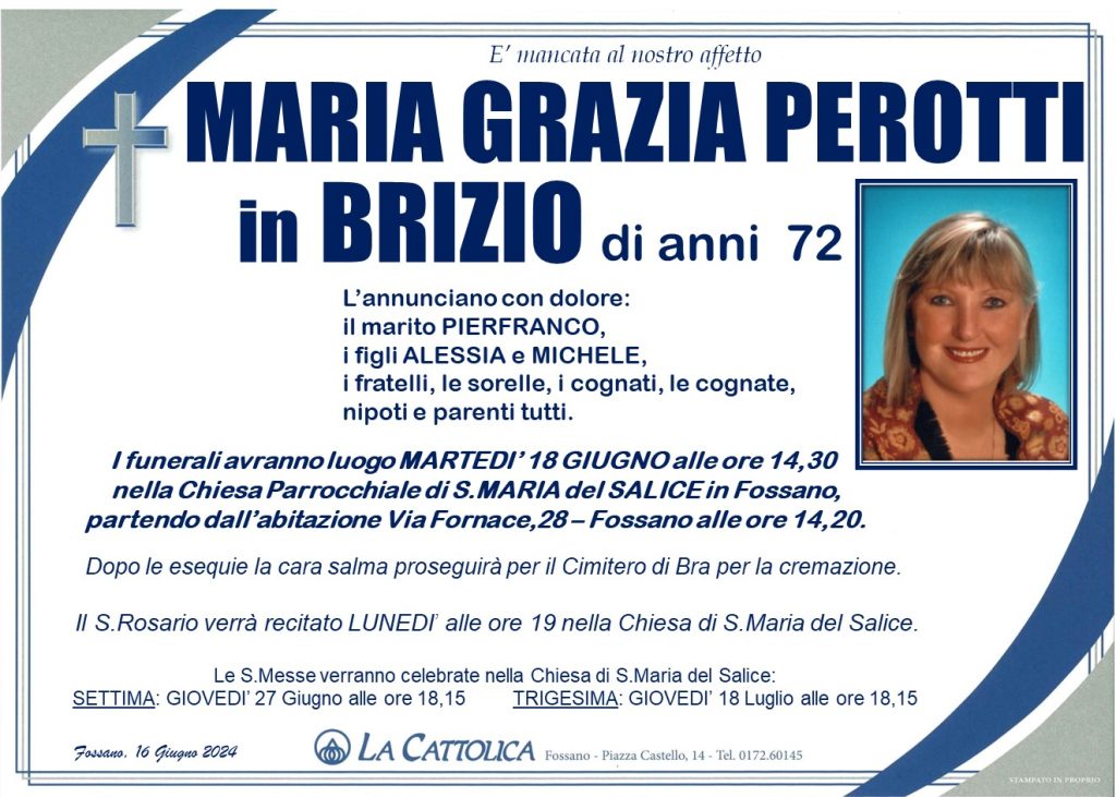 Perotti Maria Grazia in Brizio – Onoranze funebri La Cattolica ...
