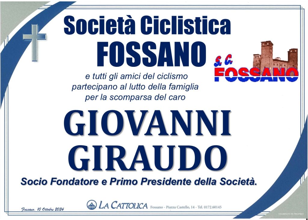 Giraudo Giovanni – Onoranze funebri La Cattolica – Fossano – Cuneo